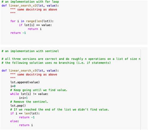Solved All Three Versions Of Linear Search In The Picture