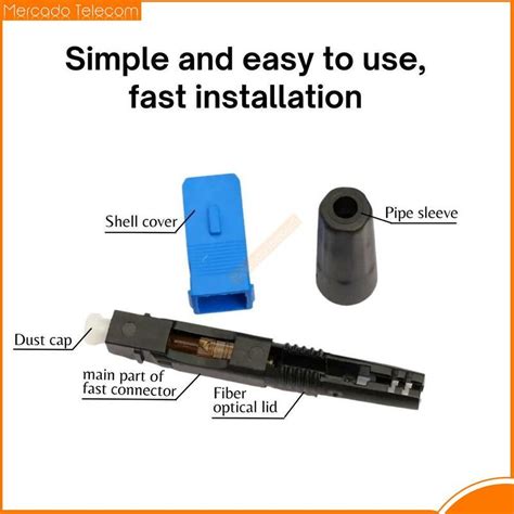 Ftth Sc Upc 3m 타입 단일 모드 광섬유 퀵 커넥터 Sc Ftth 광섬유 고속 커넥터 Sc Pc 커넥터 무료 배송 100 개 통신 장비