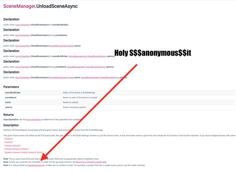 Til Unloading A Scene Does Not Unload That Scene From Memory Runity3d