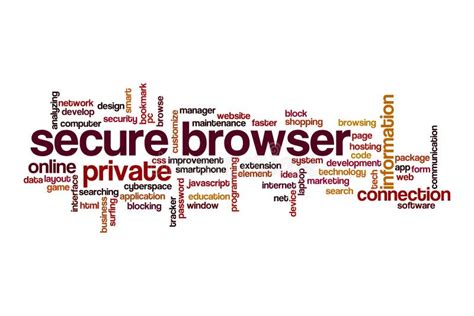secure web browser template internet seach confidential and data