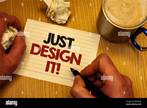 Handwriting Text Writing Just Design It Motivational Call Concept Meaning Create New Original