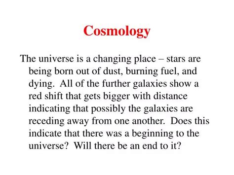 Ppt Cosmology Powerpoint Presentation Free Download Id 1375491