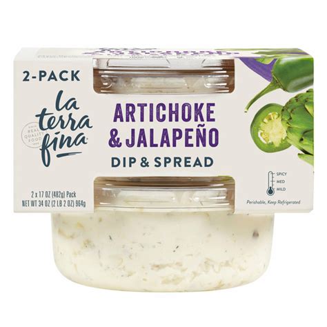 La Terra Fina Artichoke And Jalapeno Dip And Spread Mild 17 Oz 2 Count