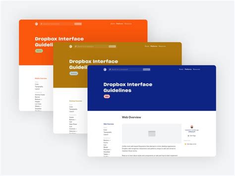 dropbox interface guidelines interface design system dropbox