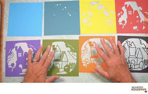 How To Make Halloween House Shadow Boxes The Bearded Housewife