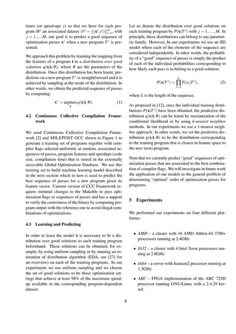 Milepost Gcc Machine Learning Based Research Compiler Pdf