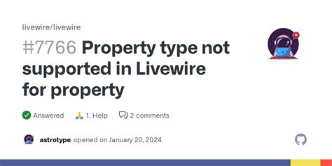 Property Type Not Supported In Livewire For Property Livewire Livewire Discussion GitHub