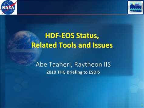 PPT HDF EOS Status Related Tools And Issues PowerPoint Presentation ID