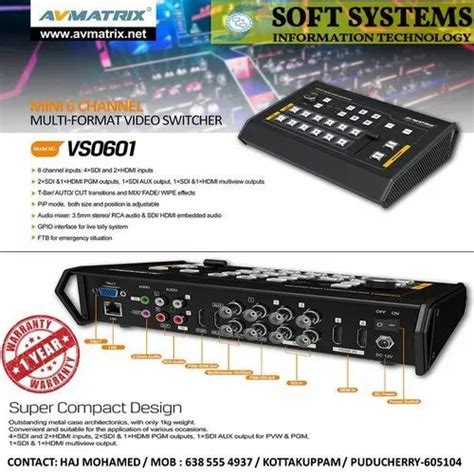 AVMATRIX VS Mini CH SDI HDMI Multi Format Video Switcher Female At In Pondicherry