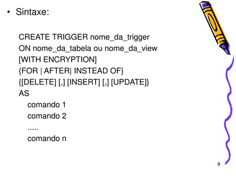 Ppt Banco De Dados Sql Triggers Gatilhos Powerpoint Presentation Free Download Id 221537