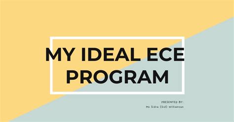 Designing An Ideal Ece Program