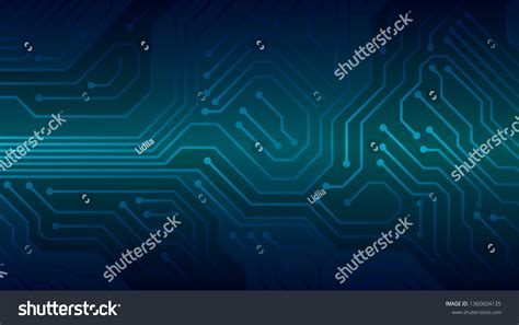 Background Glowing Microcircuits Processor Abstract Blue Stock Vector Royalty Free 1360604135