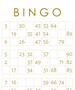 1 90 Number Bingo