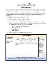 IHP 340 Module Six Worksheet 1 Pdf Module Six Worksheet In This Worksheet Activity You Will