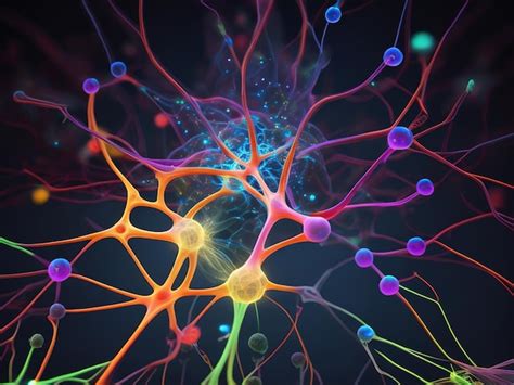 Premium Ai Image Glowing Neuronal Network