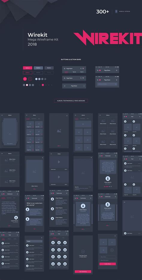 Wirekit A Modern Multipurpose Wireframe Kit Wireframe Design Wireframe App Interface Design