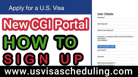 New Usa Visa Cgi Portal How To Signup And Login Step By Step