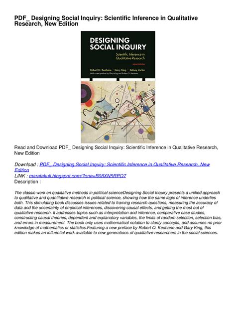 Pdf Designing Social Inquiry Scientific Inference In Qualitative