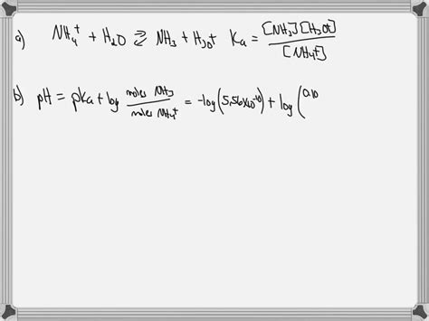 SOLVED I Need Help Please A Buffer Is Prepared By Mixing Ml M NH Cl With Ml