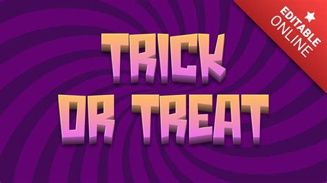 trick or treat text effect font generator
