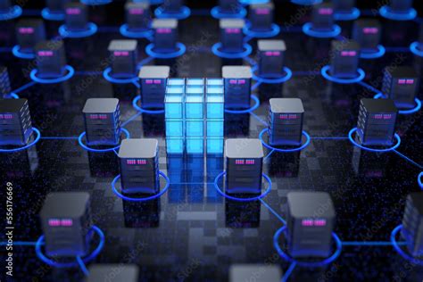 Data Transfer Technology Big Data Center Concept Cloud Database