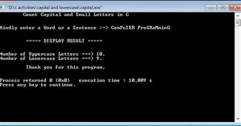 Free Programming Source Codes And Computer Programming Tutorials Count Capital And Small