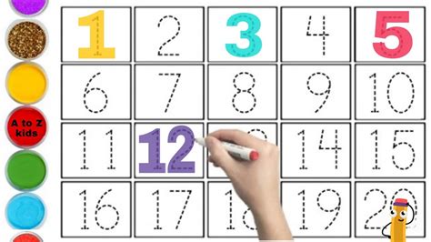 1 To 20 Speeling Counting Number One To Twenty Counting Number In