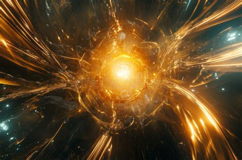 A Mesmerizing Cybernetic Light Explosion Radiating Glowing Data Particles Swirling Digital