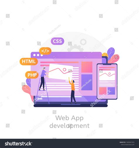 Website Programming Coding Web App Development Stock Vector Royalty Free Shutterstock