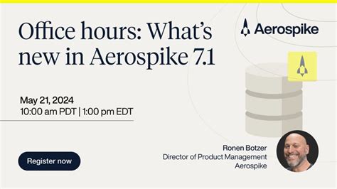 Webinar On Aerospike 71 Release The New Stack Posted On The Topic