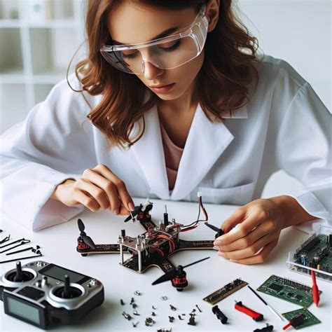 An Engineer Assembling A Fpv Drone Premium Ai Generated Image