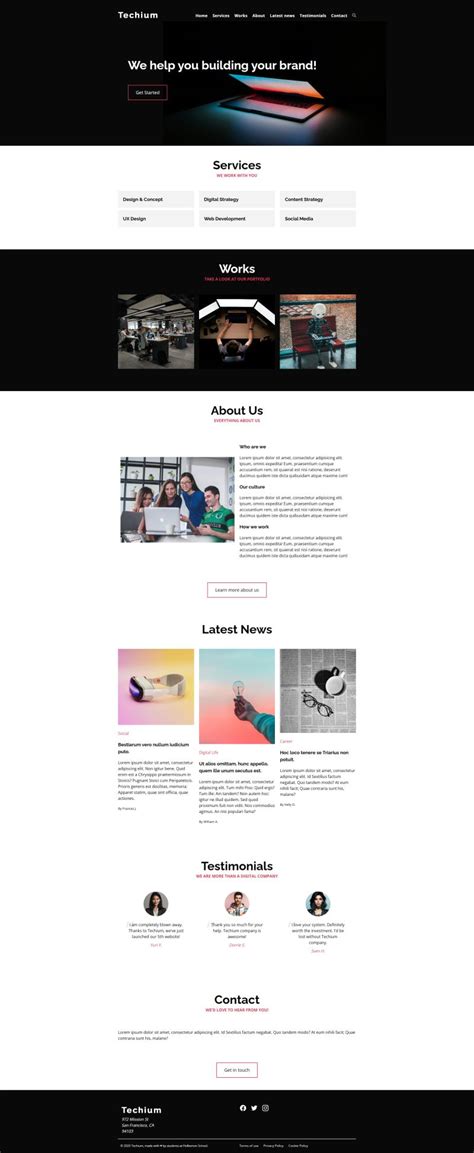 Techium Webdesign Html Css Webdevelopment Creativecoding Designinspiration Alx Ayoub