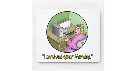 Funny Mouse Pads Survived Cyber Monday Mouse Pad Zazzle