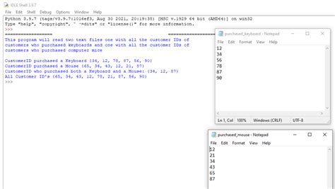 Solved Mini Database Union And Intersection Using Python Chegg Com