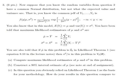 3 6 Pts Now Suppose That You Know The Random