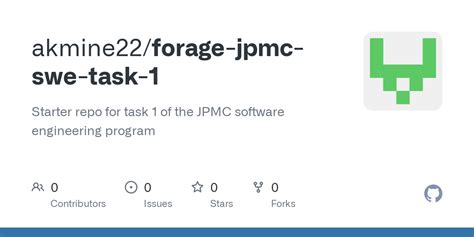 GitHub Akmine Forage Jpmc Swe Task Starter Repo For Task Of The JPMC Software