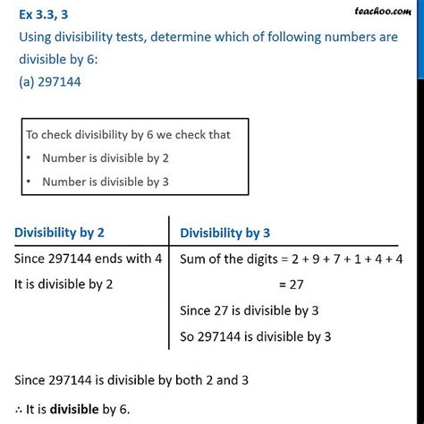 ex 3 3 3 using divisibility tests which number divisible by 6