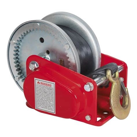 Sealey Geared Hand Winch With Brake And Webbing 900kg Capacity White