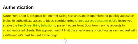 Origin Blob Storage Has Allow Blob Anonymous Access Disabled And Azure Front Door Doesnt