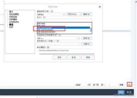 abap 快捷键取消注释被占用问题 abap快捷键被占用 csdn博客