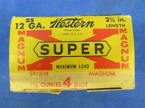 Vintage Western Super X 12 Ga Shell Box In Good Condition With 25