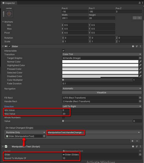 How To Define Stopping Points Along A Horizontal Slider Unity Widget In C Stack Overflow
