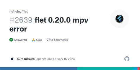 Flet 0200 Mpv Error · Flet Dev Flet · Discussion 2639 · Github