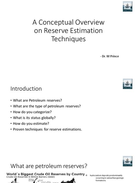 Reserve Estimation Pdf Oil Reserves Industries