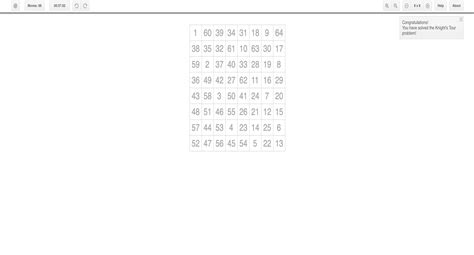 🕹️ Play Canvas Knights Tour Game Chess Board Knights Tour Simulator For Any Sized Boards