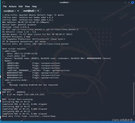 演示nmap工具的常用参数 Csdn博客