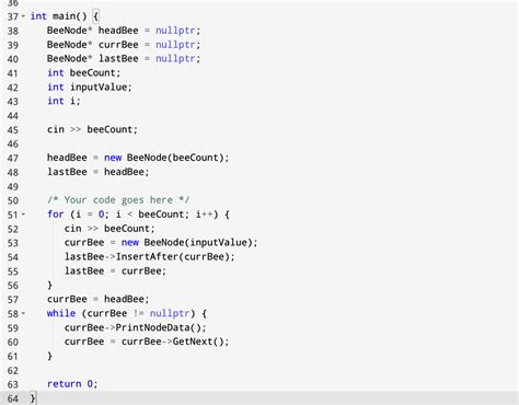 Solved Integer BeeCount Is Read From Input As The Number Of Chegg