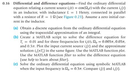 Solved Differential And Difference Equations Find The Chegg Com