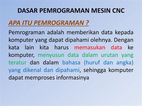 Metode Program Cnc Dengan Cara Manualpptx Metode Program Cnc Dengan Cara Manualpptx