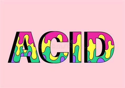 Psychedelic Acid Text Stock Illustration Illustration Of Character